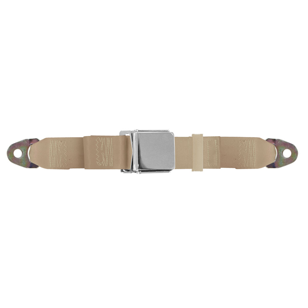 2 Point Lap Belt, Chrome Lift Latch, Desert Tan