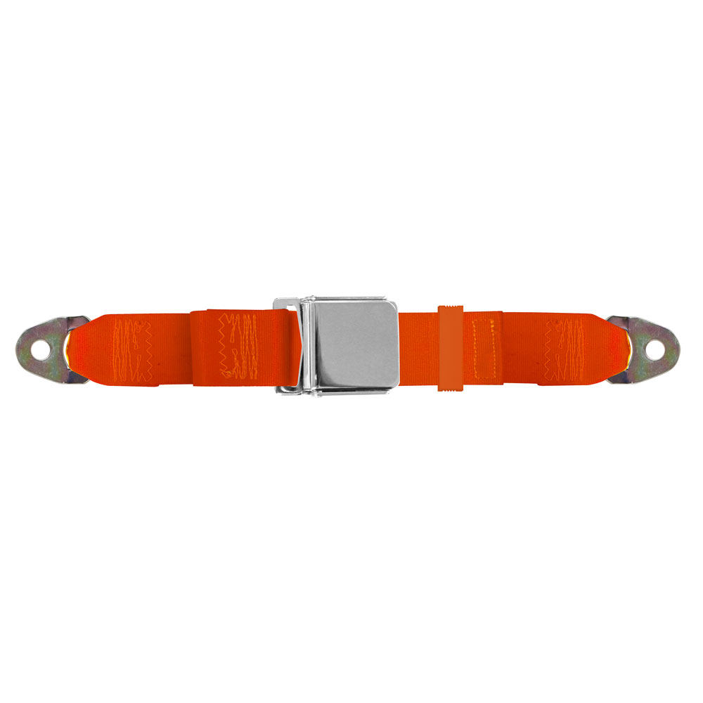 2 Point Lap Belt, Chrome Lift Latch, Orange