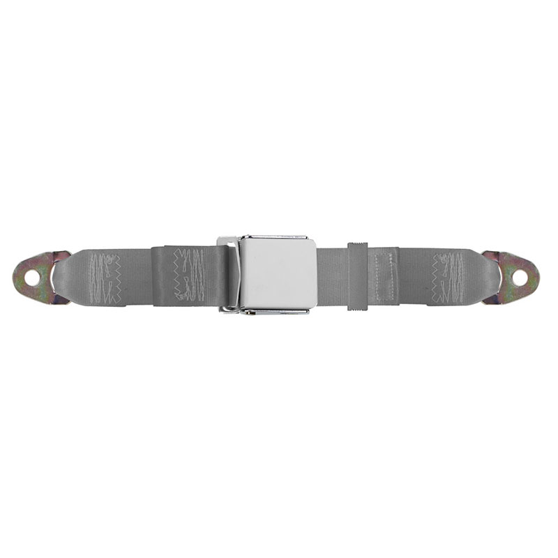 Lap Seat Belt, Satin-Finish Lift Latch, Grey