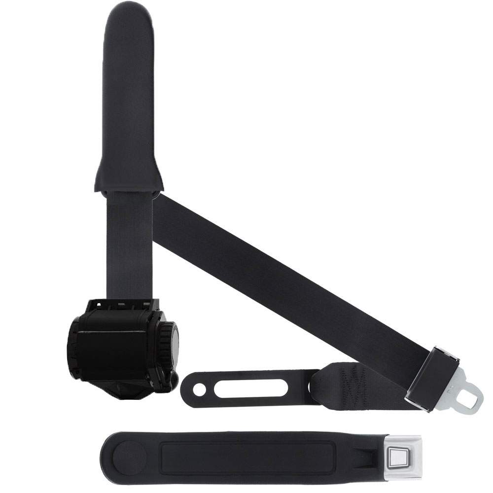 3 Point Retractable Seat Belt With Metal Push Button