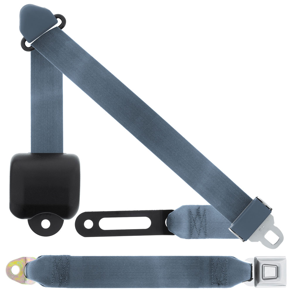 3-Point Retractable Seat Belt | Metal Buckle | Blue