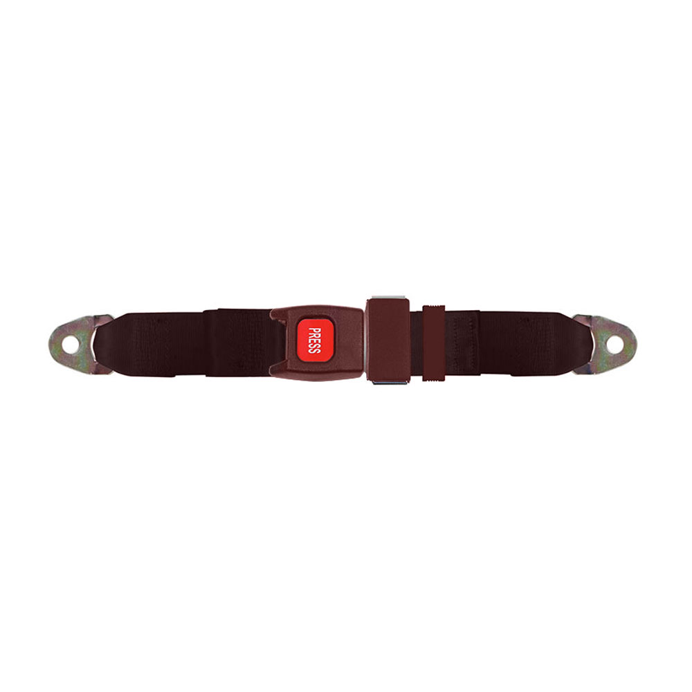 Lap Seat Belt | Push Button Buckle | Maroon
