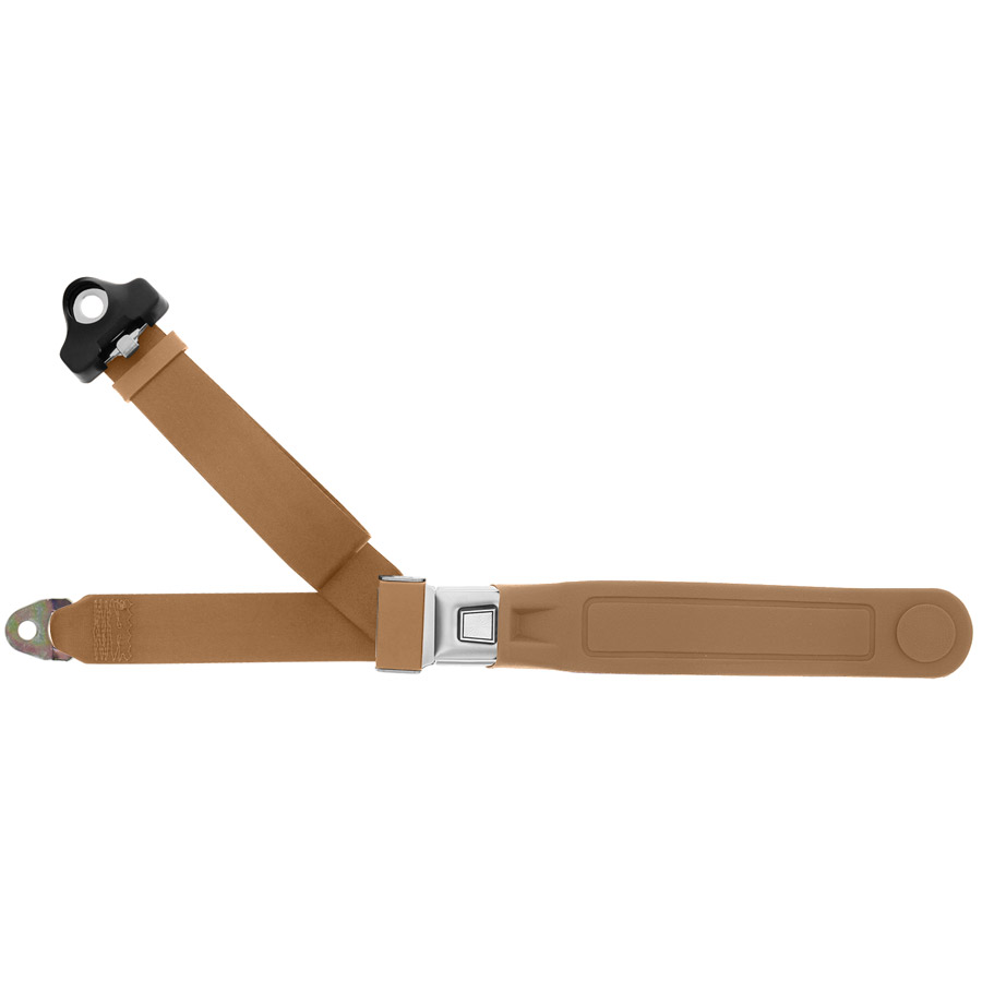 3-Point Shoulder Seat Belt | Starburst Buckle | Tan
