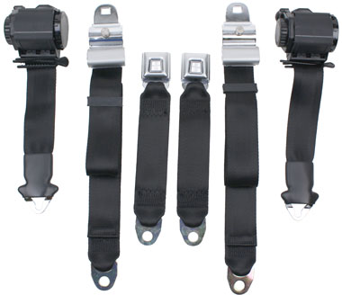 1969 Corvette Lap Belts with Shoulder Retractor