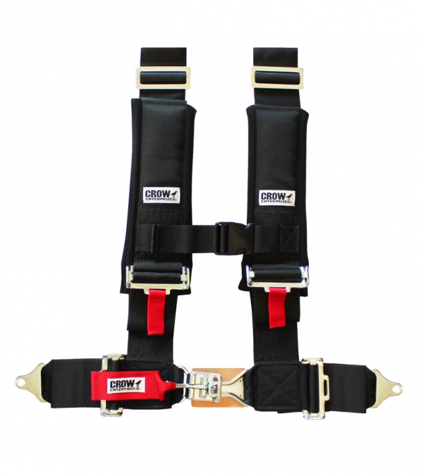 Crow 3X3 UTV 4-Point Harness, Sewn Shoulders, Sternum Strap, Black | eBay