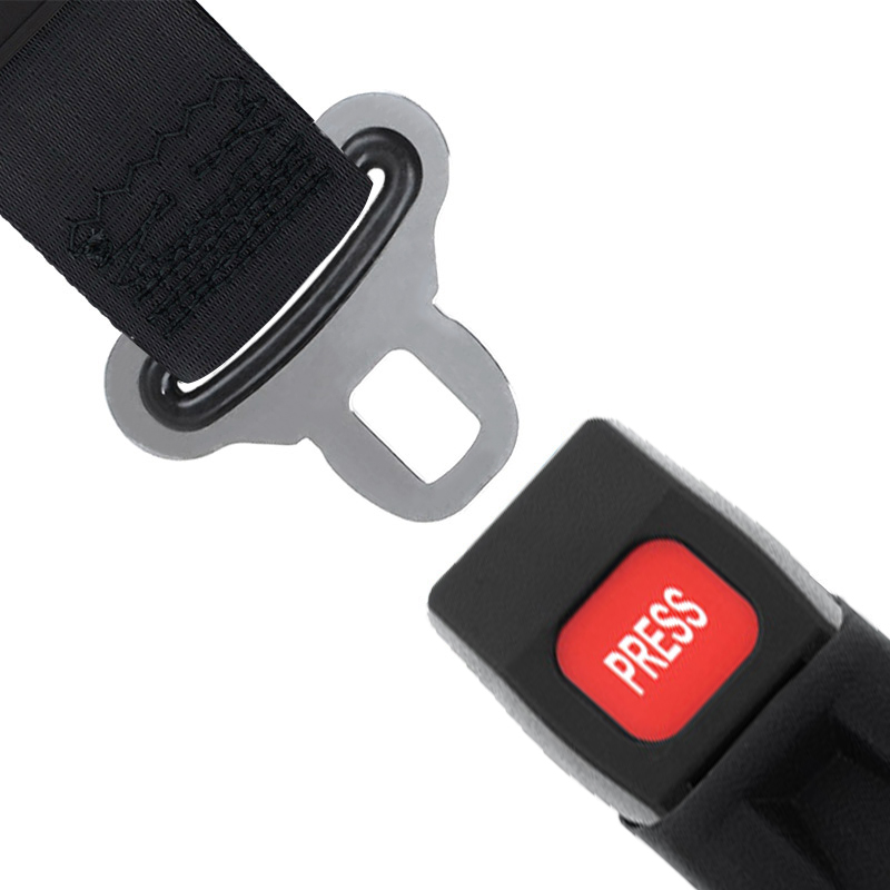 2 Point Retractable Lap Belt With Plastic Push Button, 4" Retractor