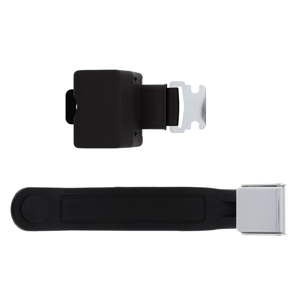 2 Point Retractable Lap Belt With Chrome Lift Latch, 4" Retractor