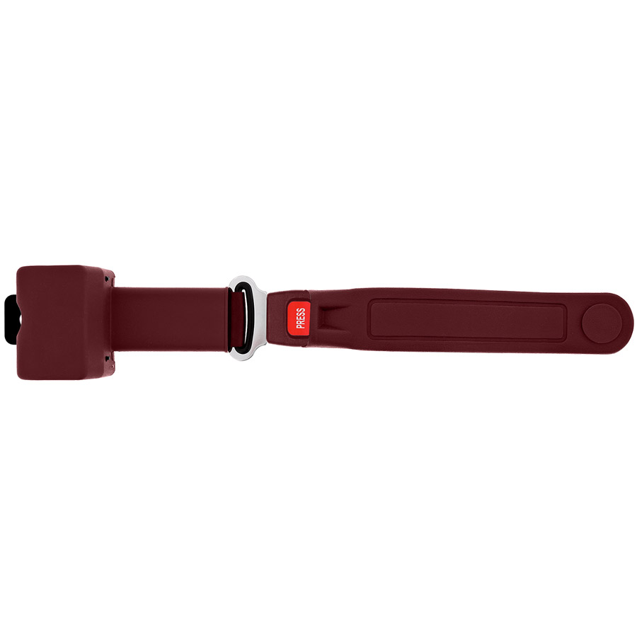 Maroon Retractable Lap Belt with Push Button