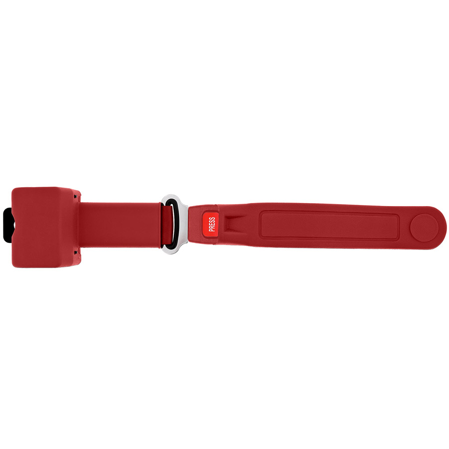 Red Retractable Lap Belt with Push Button