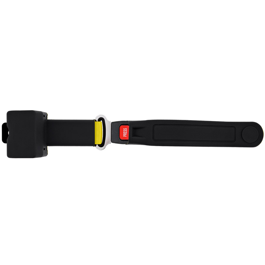 Yellow Retractable Lap Belt with Push Button