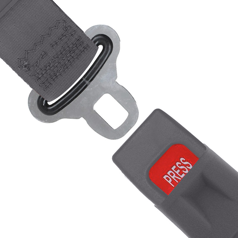 Charcoal Retractable Lap Belt with Push Button