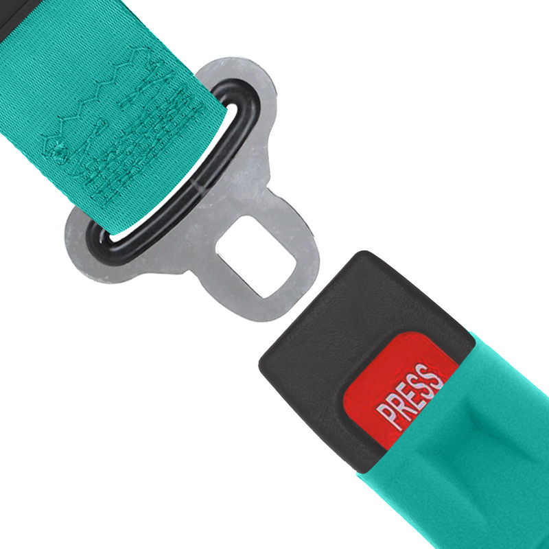 Retractable Lap Seat Belt | Push Button Buckle | Turquoise