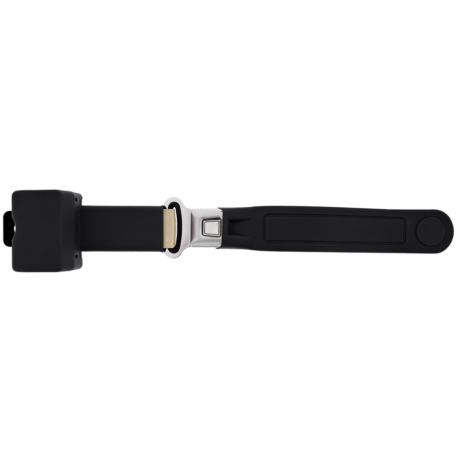 2 Point Retractable Lap Belt With Chrome Push Button, Ivory