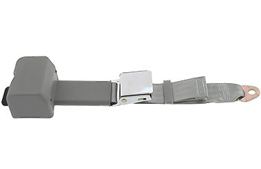 Silver Retractable Lap Belt With Chrome Lift Latch