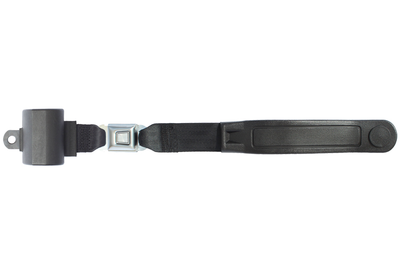 Industrial Lap Seat Belt | 4" Retractor | 18" Metal Buckle