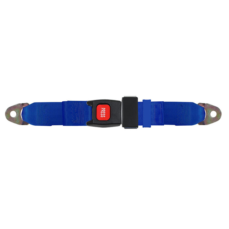 Lap Seat Belt | Push Button Buckle | Cobalt Blue