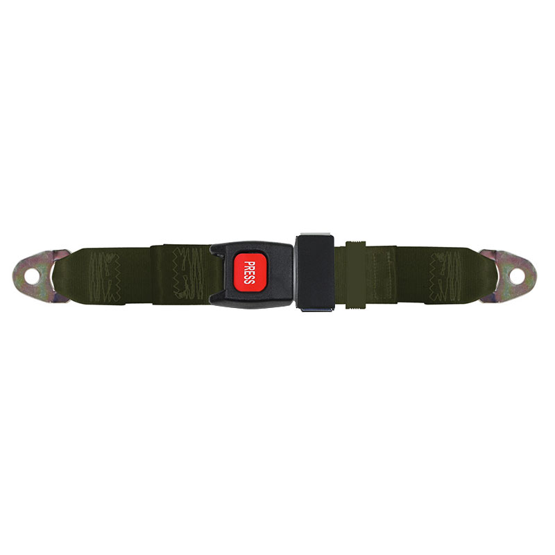 Lap Seat Belt | Push Button Buckle | Military Green