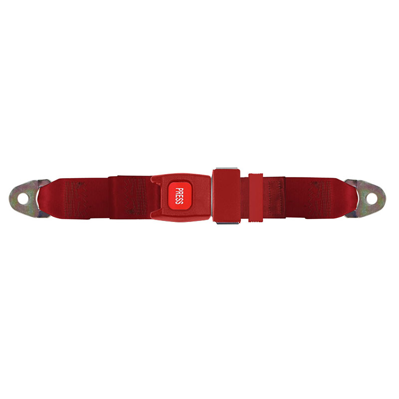 Lap Seat Belt, Push Button Release, Red