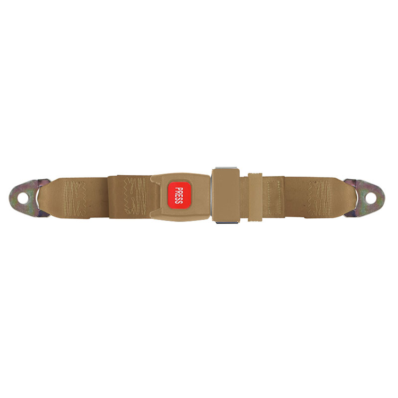 Lap Seat Belt | Push Button Buckle | Tan