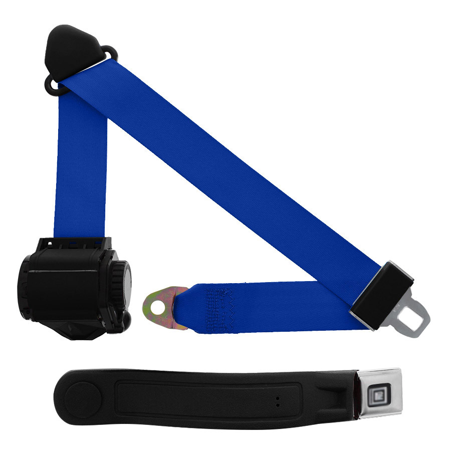 3 Point Retractable Seat Belt, GM Logo, Cobalt Blue
